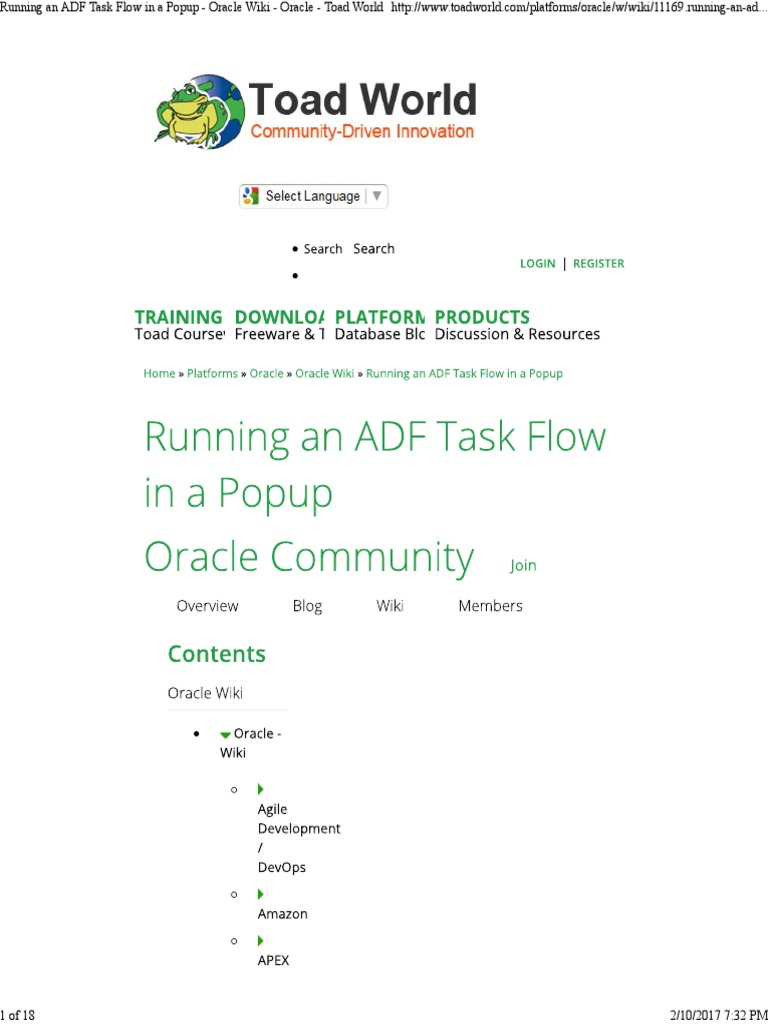 Running An ADF Task Flow in | PDF | Computer Programming | Computing