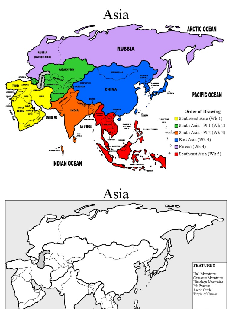 Order of Drawing Southwest Asia (WK 1) South Asia - PT 1 (WK 2) South ...