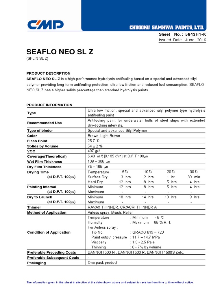 Seaflo Neo SL Z (1606) PDF | PDF | Paint | Materials
