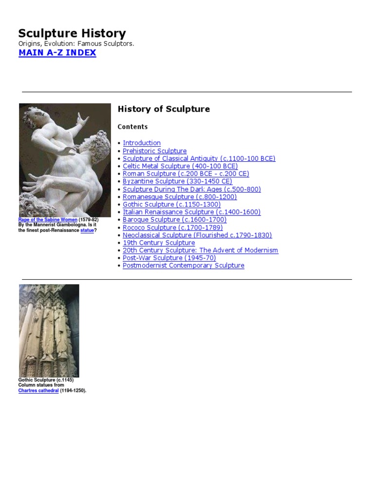 Sculpture History | PDF | Sculpture | Renaissance