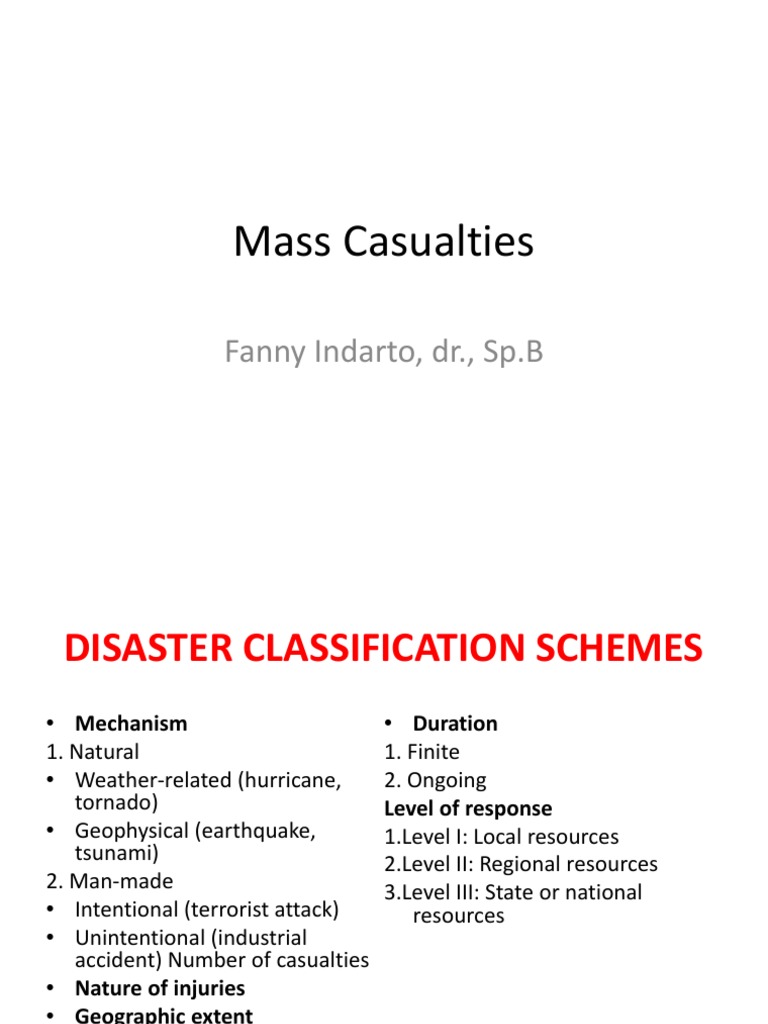 Lunch Symposium Dr. Fanny Indarto, SPB - Multiple vs. Mass Casualties ...