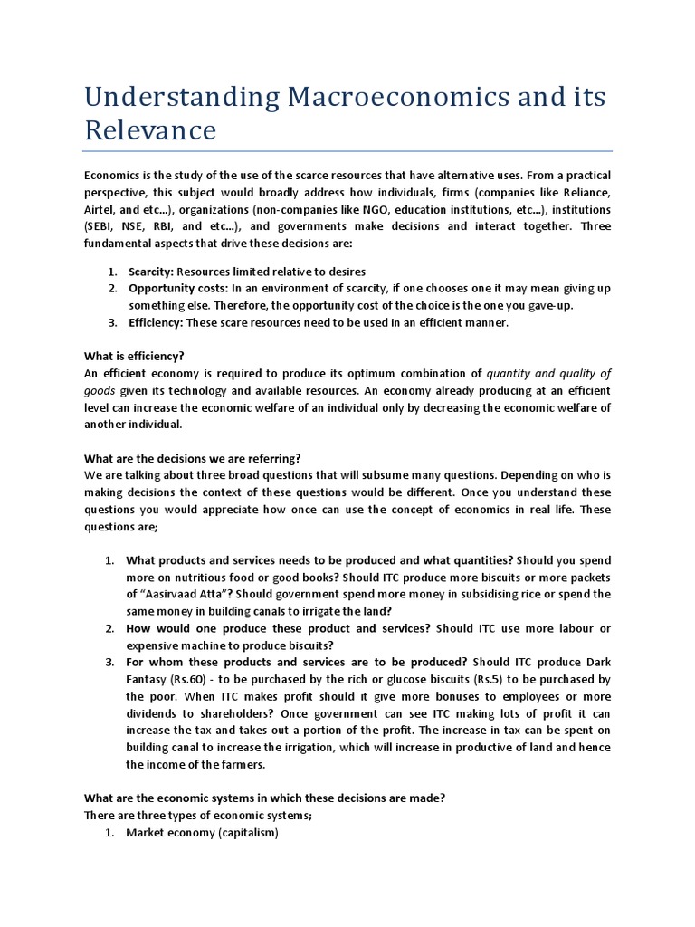 Understanding MacroEconomics | PDF | Macroeconomics | Microeconomics