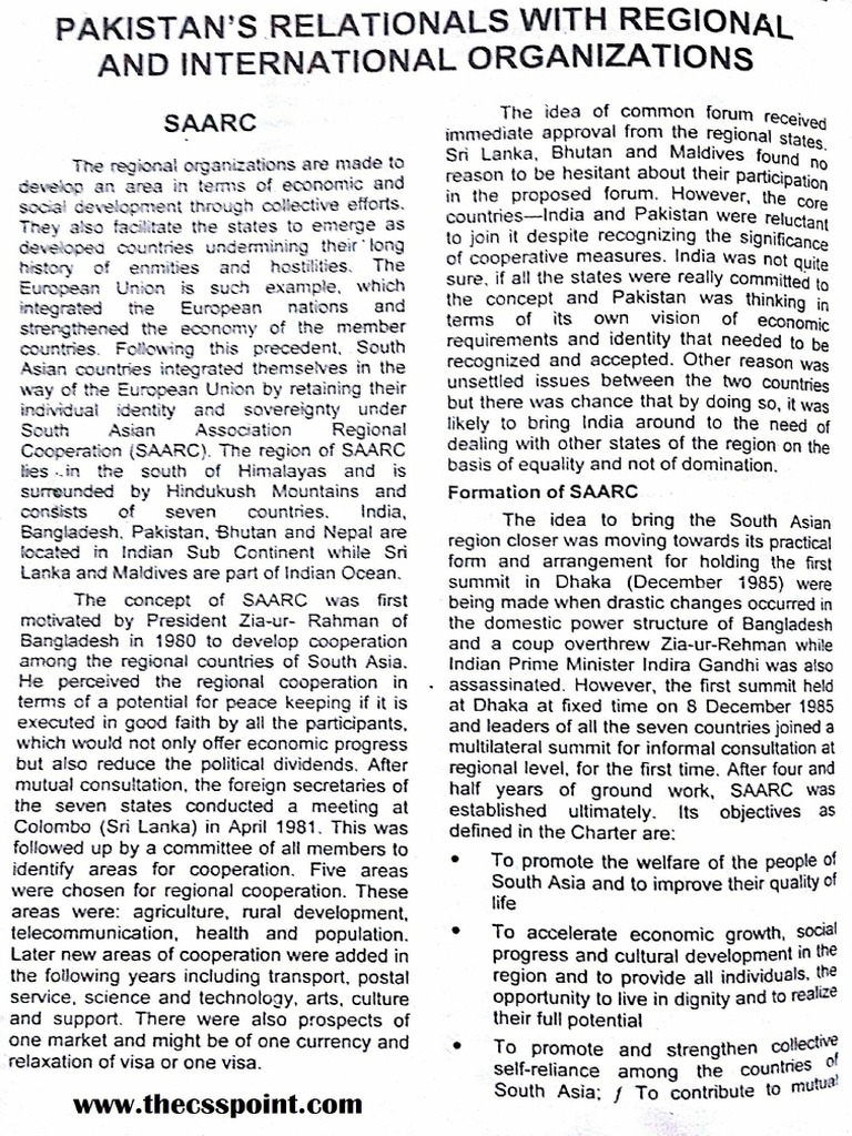 Pakistan & SAARC PDF | PDF
