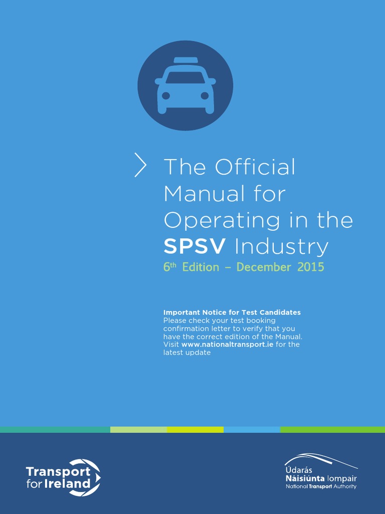 The Official Manual For Operation in The SPSV Industry 6th Edition ...