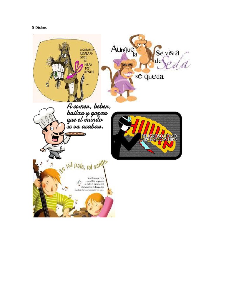 5 Dichos y Refranes Populares | PDF