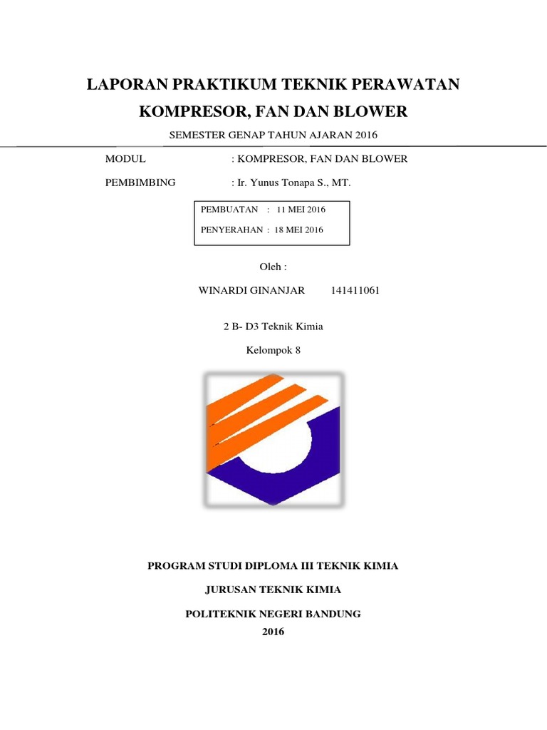 LAPORAN Tekper Kompresor Fan Blower PRINT | PDF