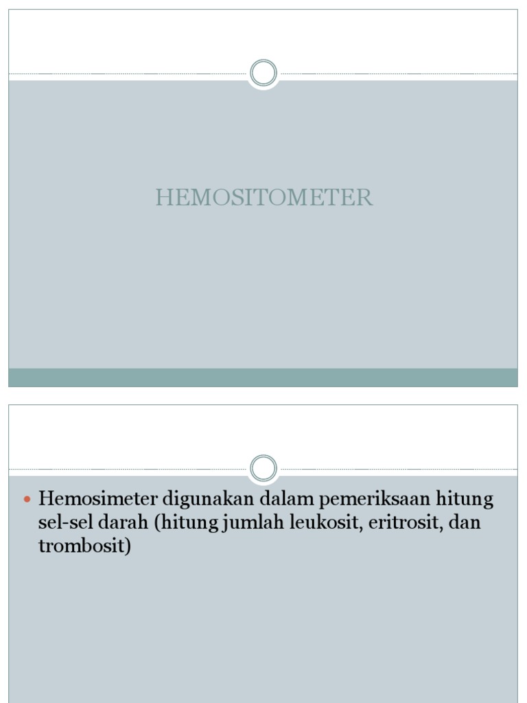 Hemositometer | PDF