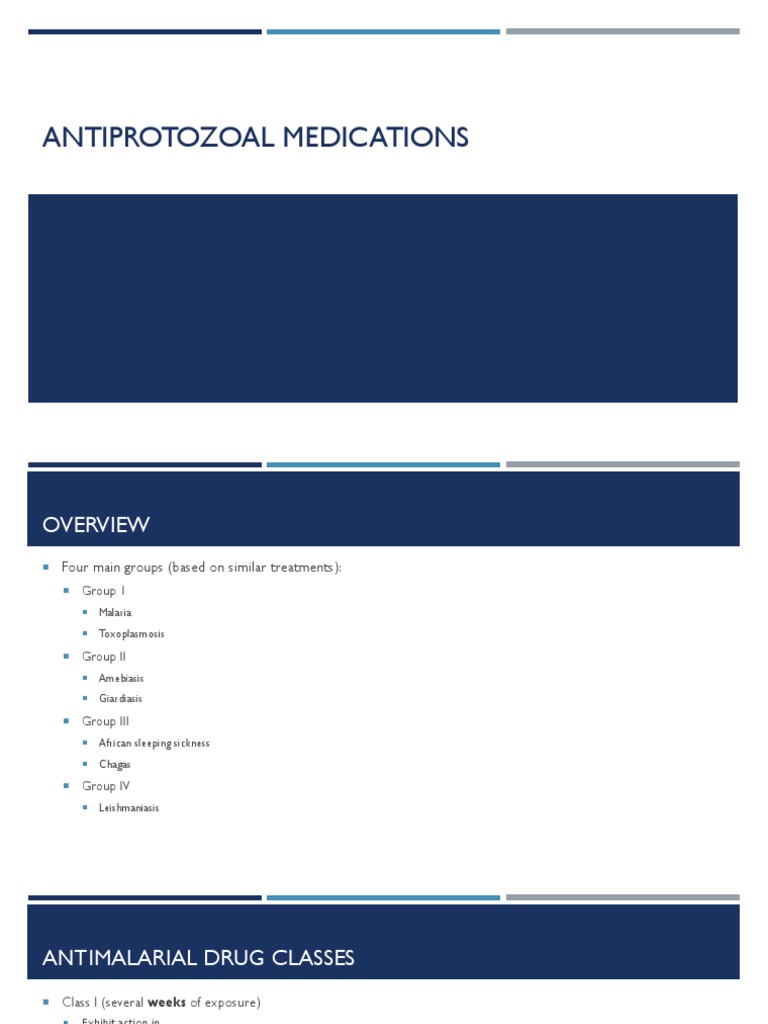 Antiprotozoal Medications: An Overview of Mechanisms of Action and Drug ...