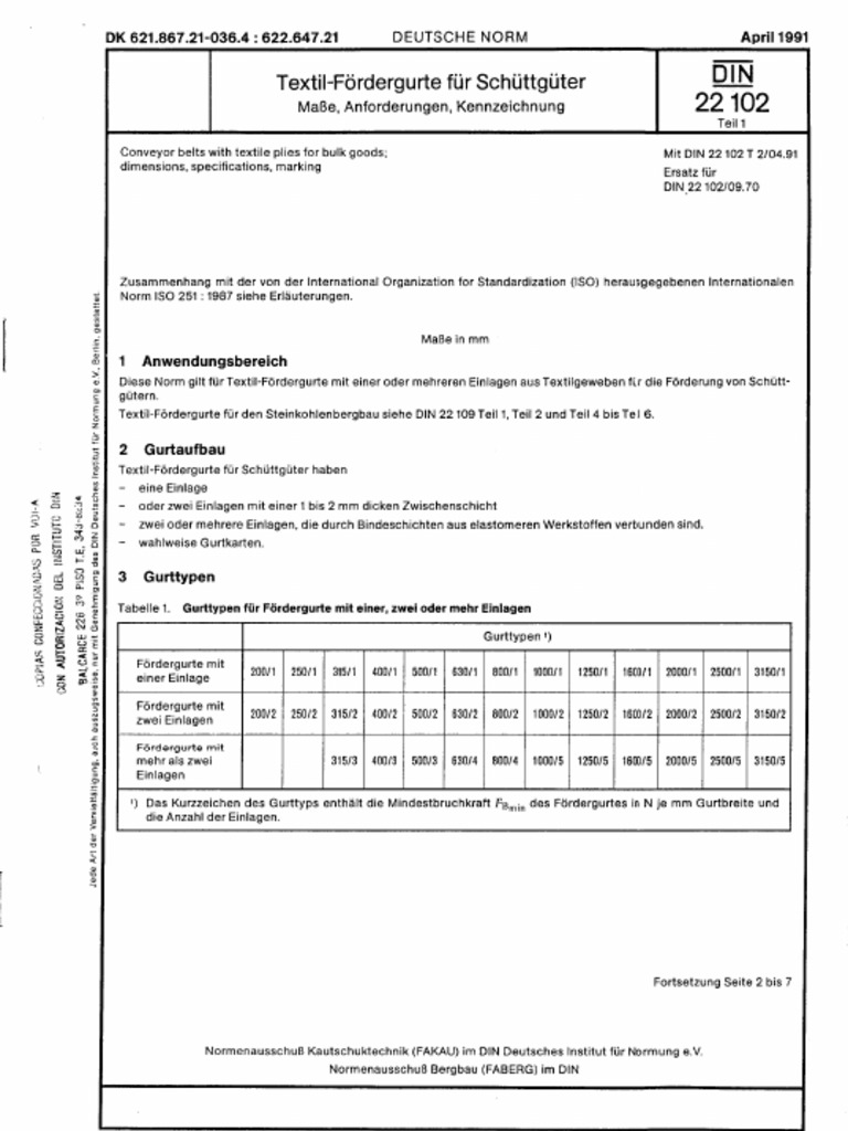DIN 22102-1 1991 (Alemán) | PDF
