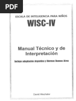 Manual de Aplicación Wisc IV Completo | PDF