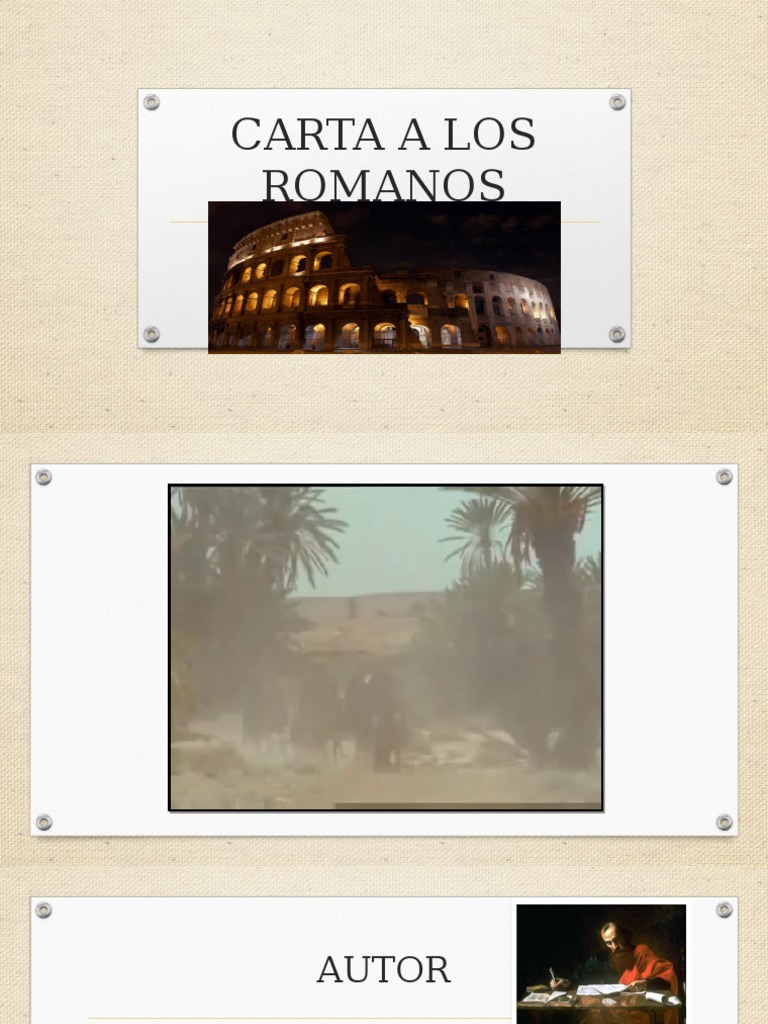 Carta a Los Romanos | Epístola a los romanos | Pablo el apóstol