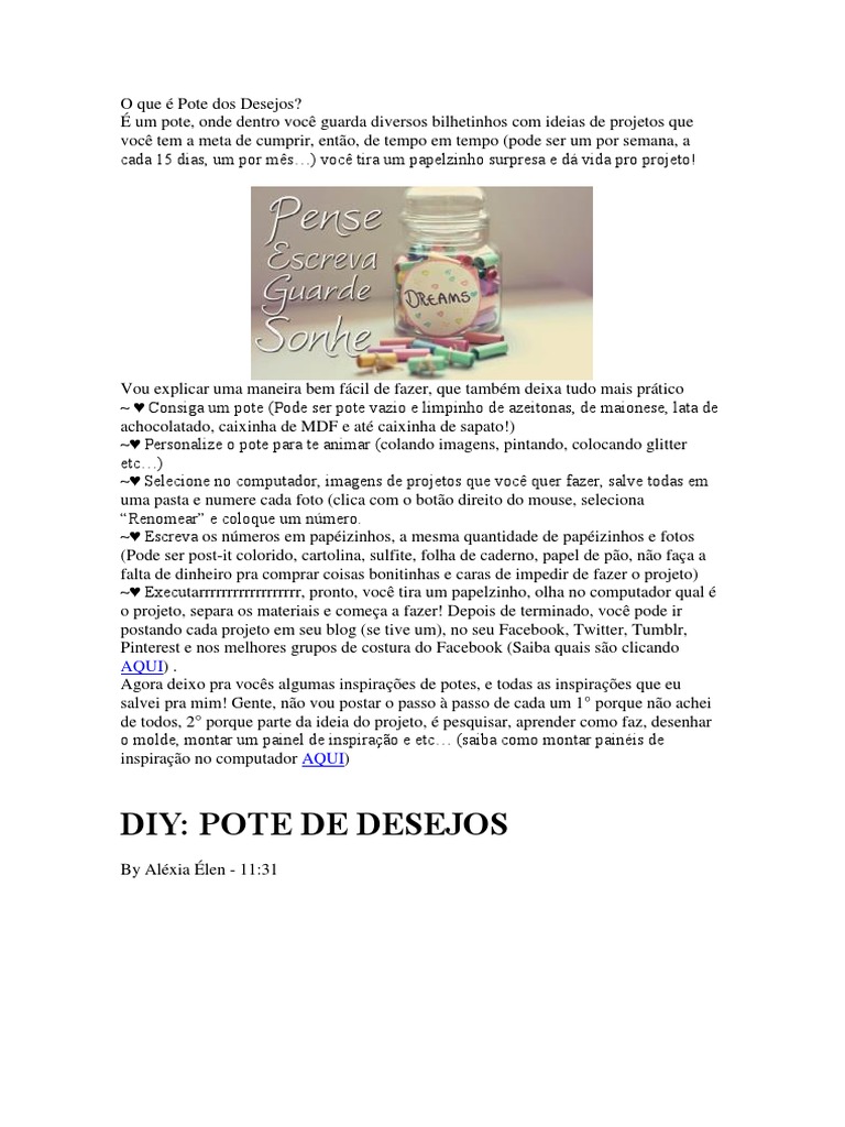 O que é um Pote de Desejos e como criá-lo para organizar e realizar ...