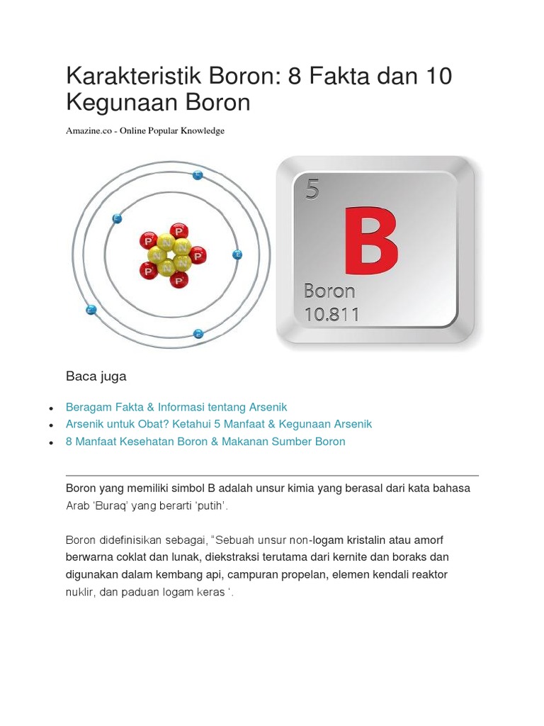 Karakteristik Boron | PDF