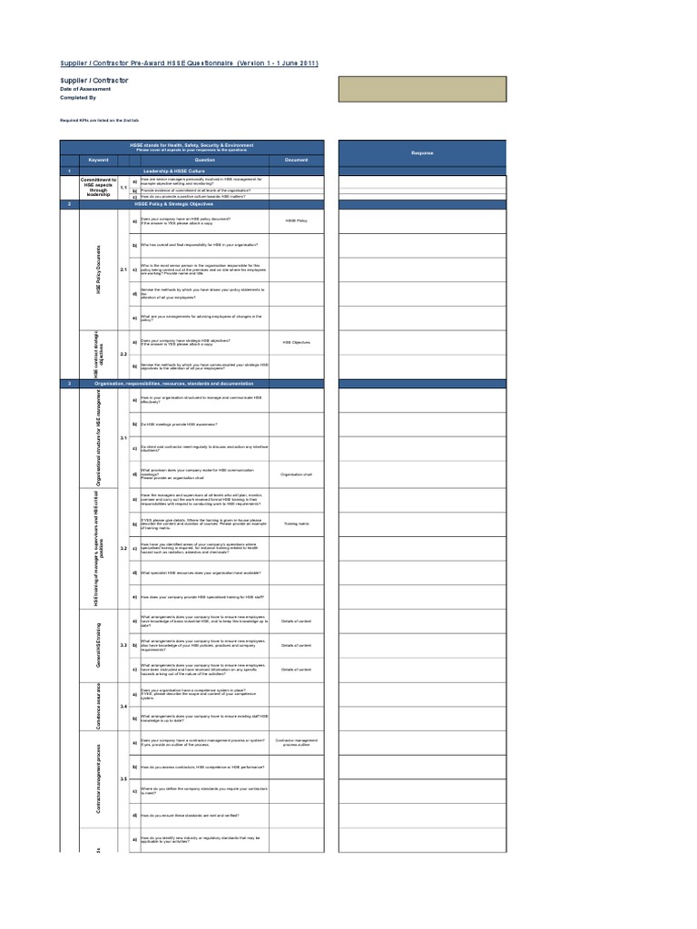 Capability Questionnaire | PDF | Audit | Competence (Human Resources)