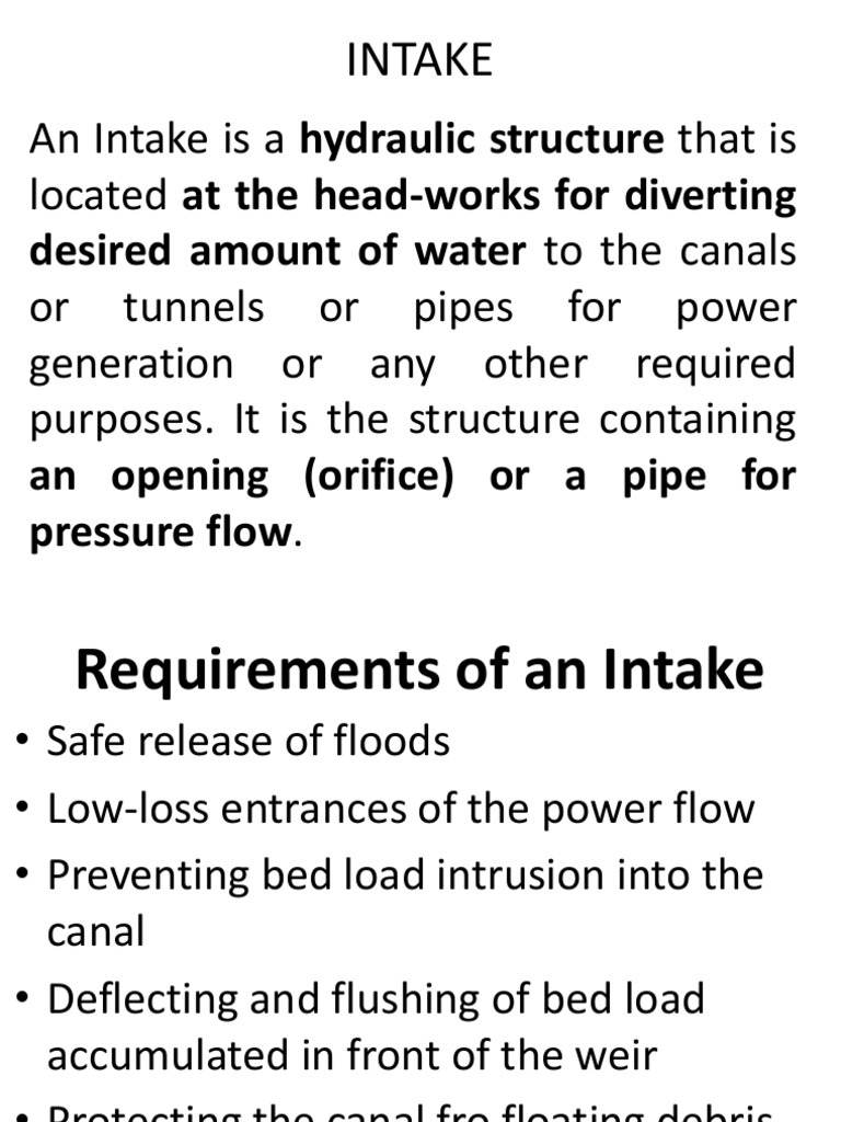 Intake Structure - Revised | PDF | River | Dam