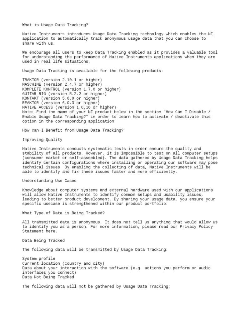Usage Data Tracking | PDF | Internet Privacy | Information Technology