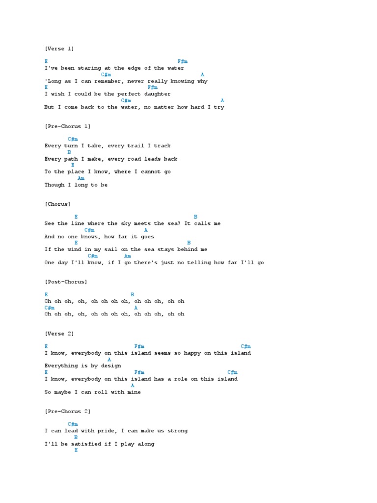 How Far Ill Go | PDF | Song Structure | Songs
