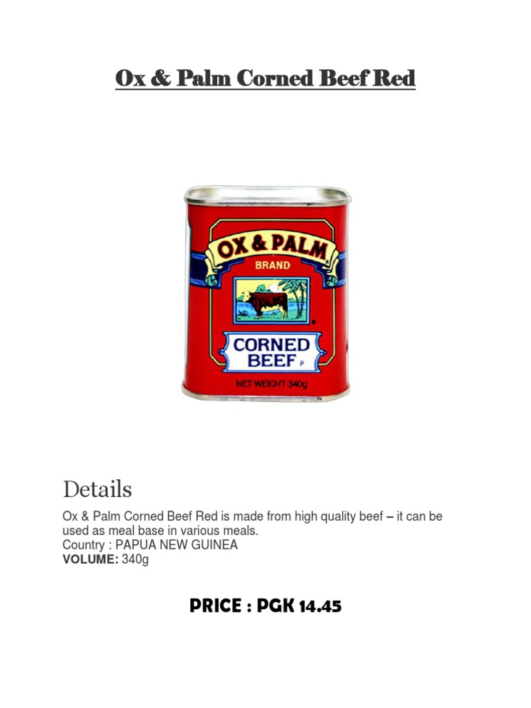 Ox & Palm Corned Beef Red: Details | PDF