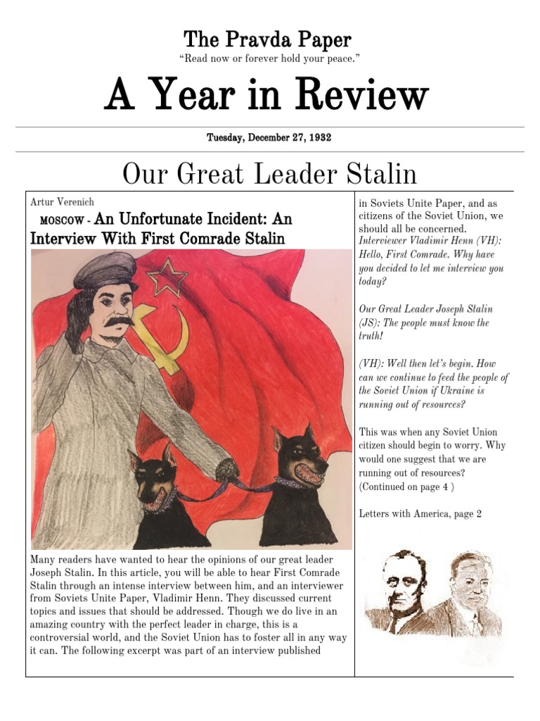 Pro Stalin Newspaper | PDF | Joseph Stalin | Soviet Union