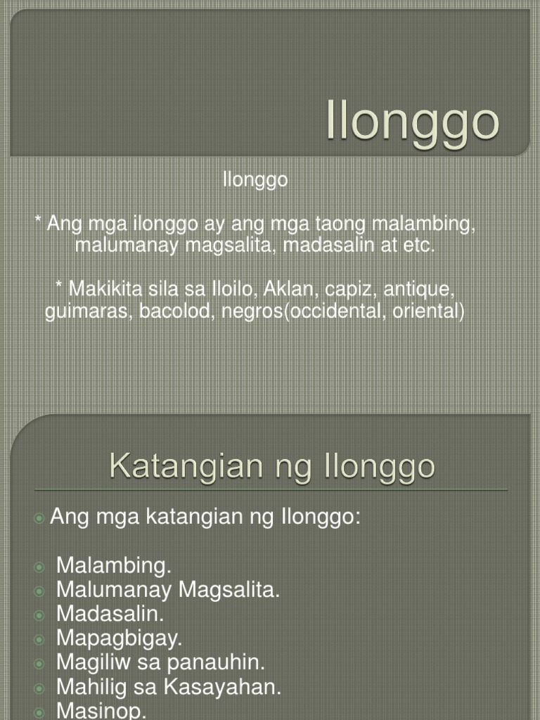 Ilonggo | PDF