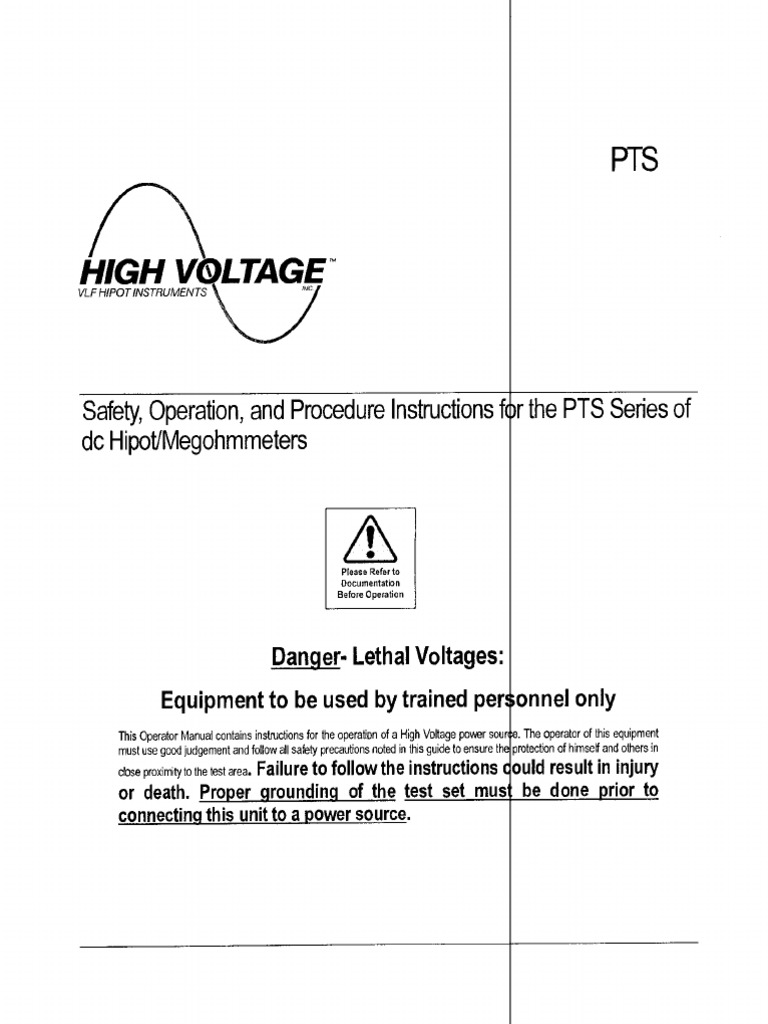 Manual Hipot PDF | PDF | Calibration | Electrical Engineering