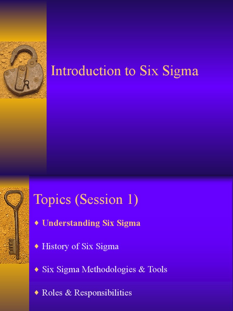 Six Sigma Introduction | PDF | Design For Six Sigma | Six Sigma