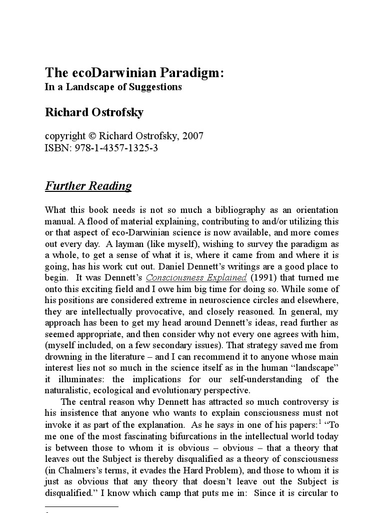ED Paradigm 18 - Further Reading | Download Free PDF | Consciousness | Mind