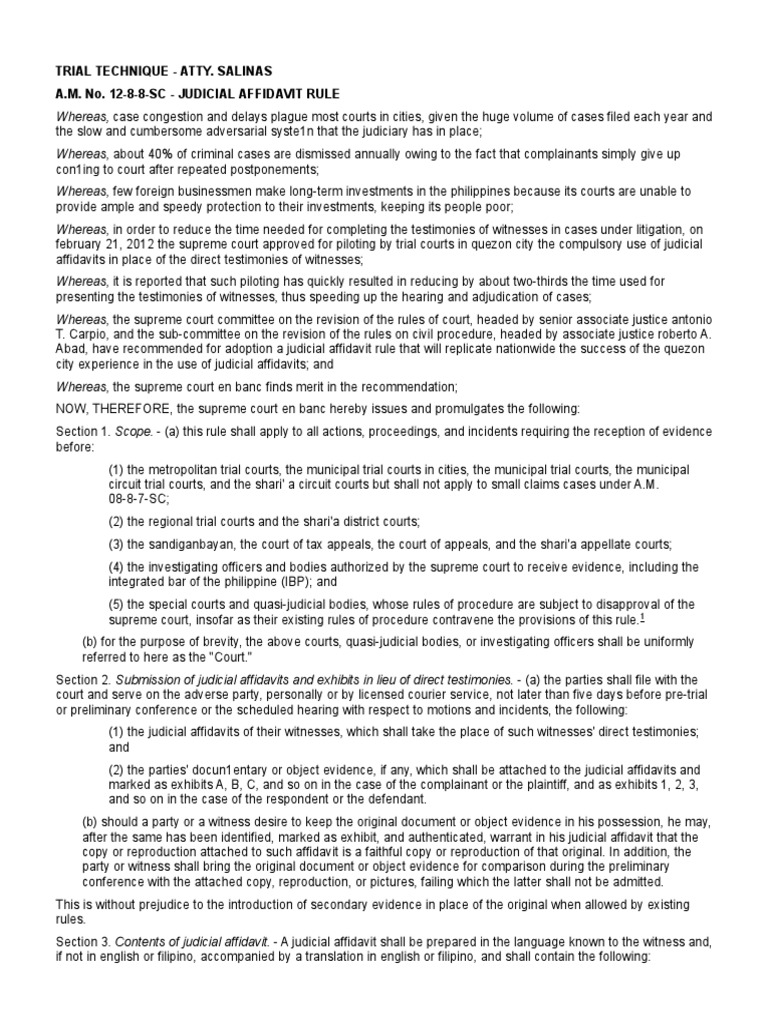 Trial Technique | PDF | Demurrer | Witness