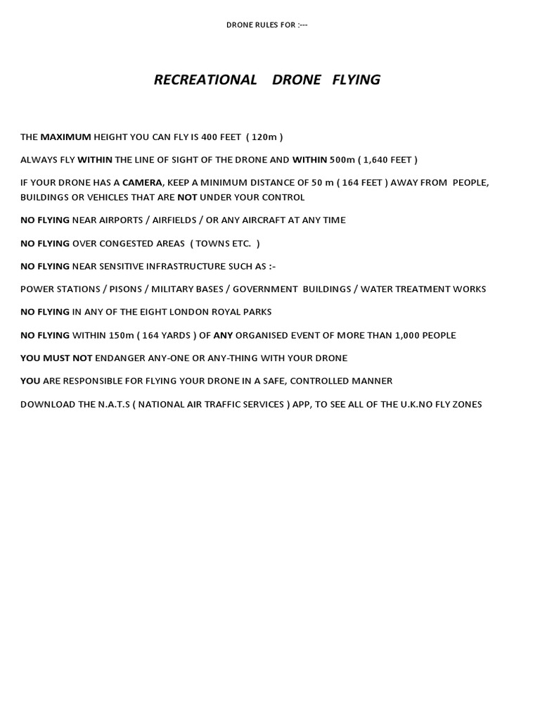Drone Rules For | PDF | Business | Law