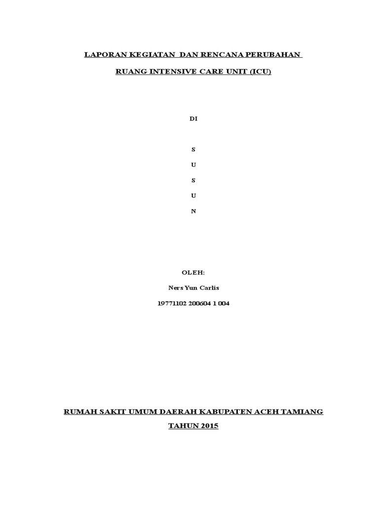 Ruang Intensive Care Unit | PDF