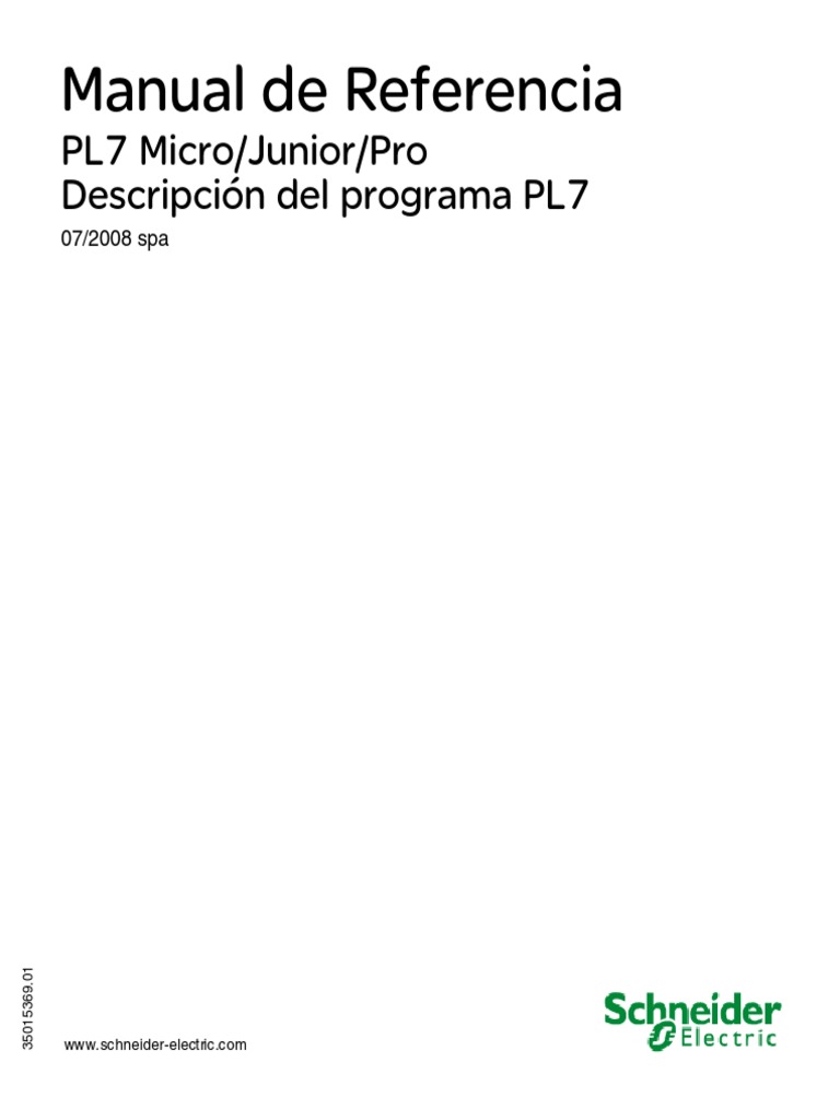 PL7 Manual Referencia ESP | Descargar gratis PDF | Programa de computadora | Programación