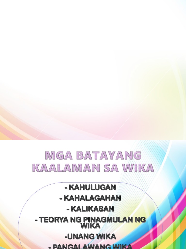 Wika, Diyalekto, Bernakular, Bilingguwalismo, Multilingguwalismo | PDF