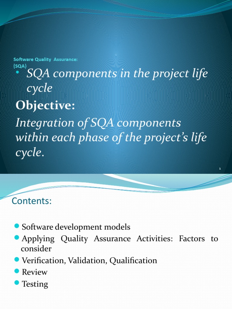 Lec 3 - Software Quality Assurance (SQA) | PDF | Software Development ...
