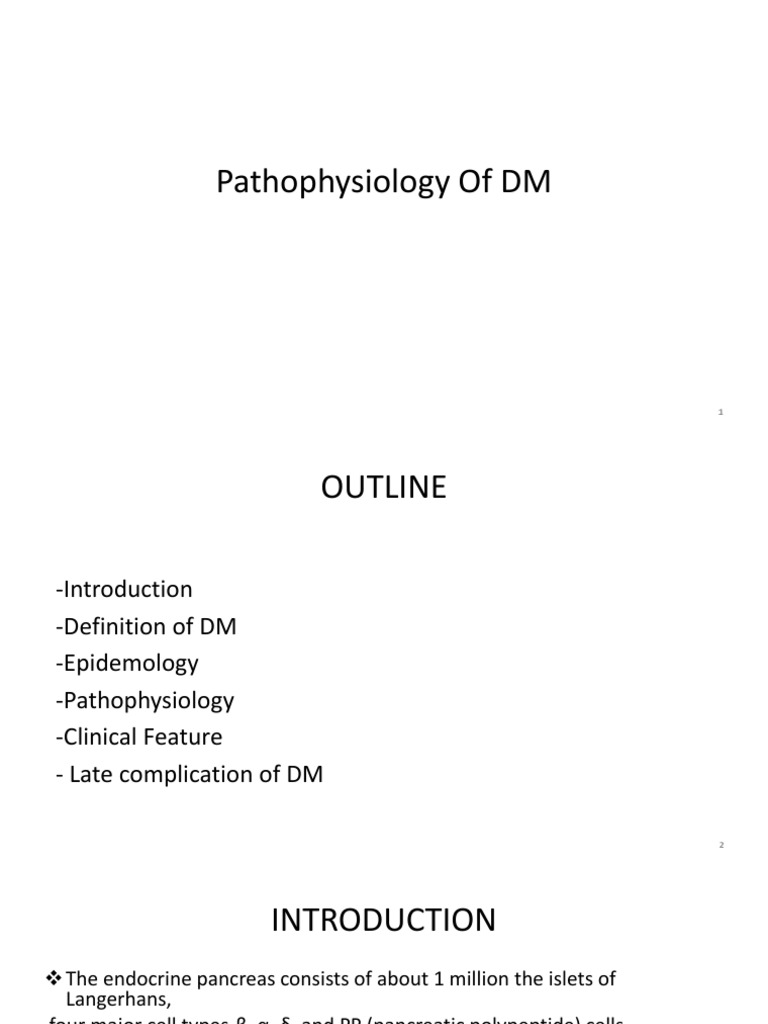 Pathophysiology of DM | PDF | Diabetes Mellitus Type 1 | Insulin