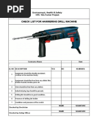 Drilling Machine Inspection Checklist | PDF | Drill | Mechanical Engineering