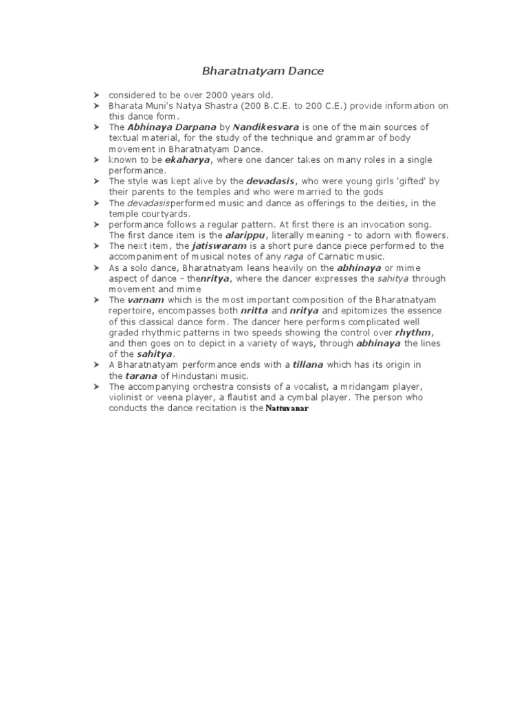 Bharatnatyam Dance: Nattuvanar | PDF