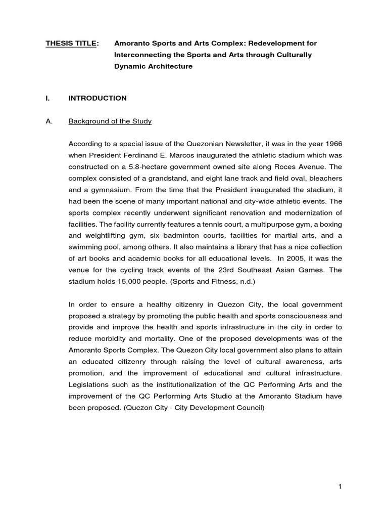 Amoranto Sports Complex | PDF | Sports