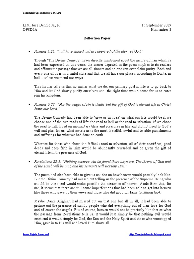 Bible Reflections on Salvation and Sin | PDF | Divine Comedy | Eternal ...