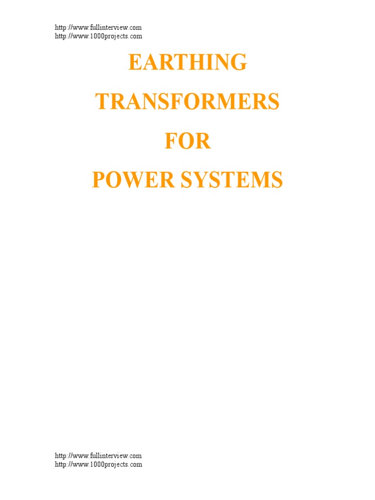 Earthing Transformers For Power Systems | PDF | Transformer ...
