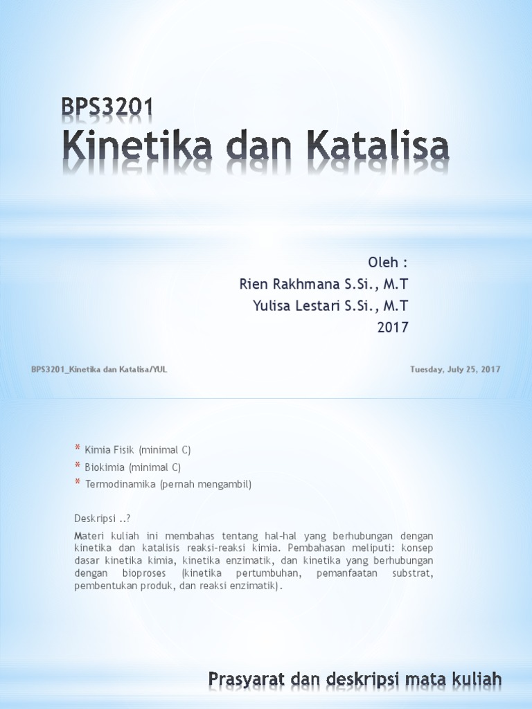 Kinetika Dan Katalis | PDF