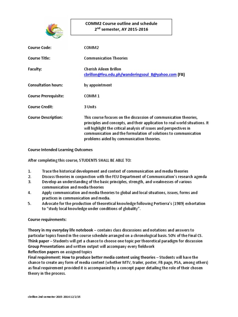 COMM2 - Course - Outline - PDF Filename - UTF-8''COMM2 Course Outline-1 ...