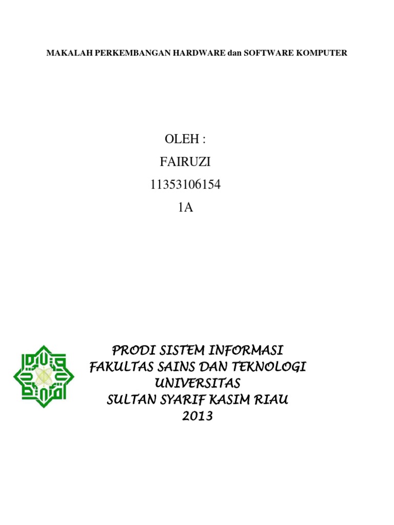 Makalah Perkembangan Hardware Dan Software Komputer | PDF