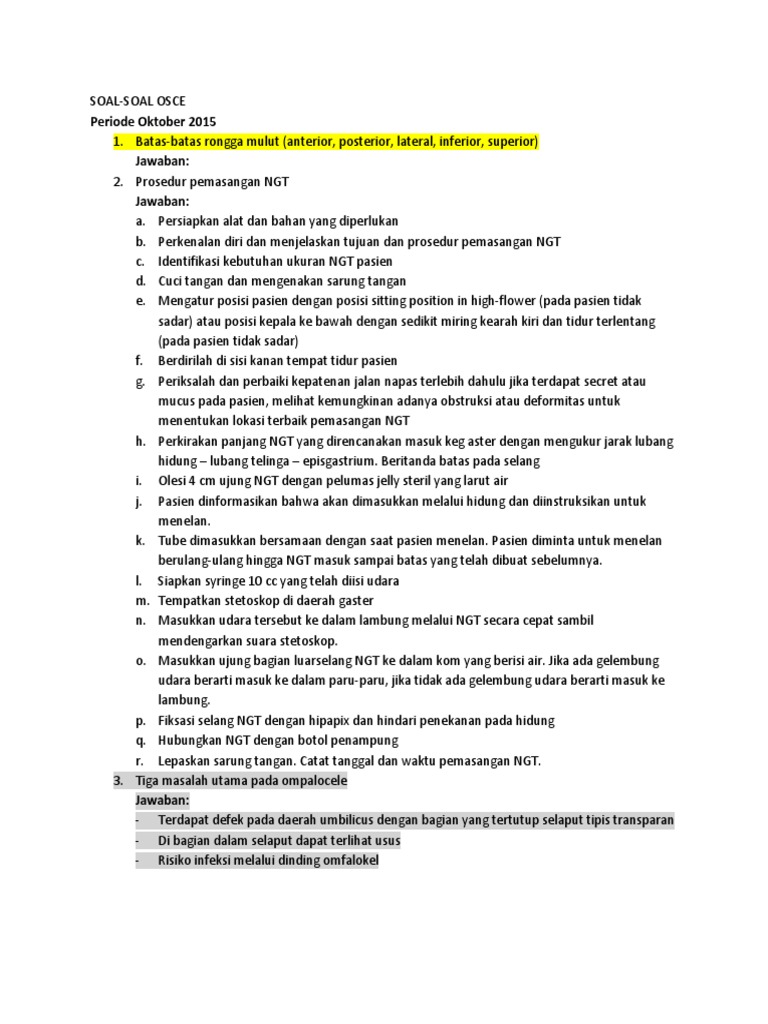 Soal Osca Bedah | PDF