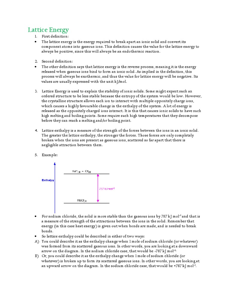 Understanding Lattice Energy and Factors that Influence Ionic Bond ...