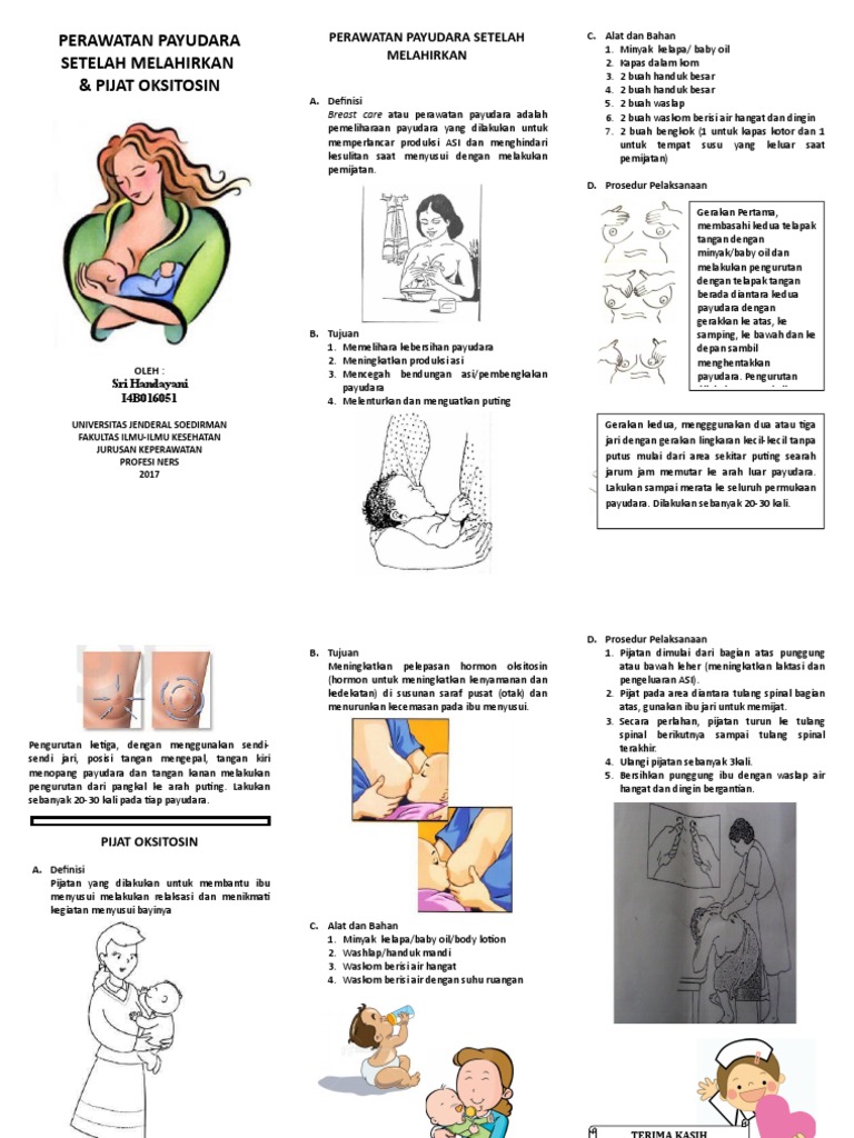 Leaflet Pijat Payudara & Oksitosin | PDF