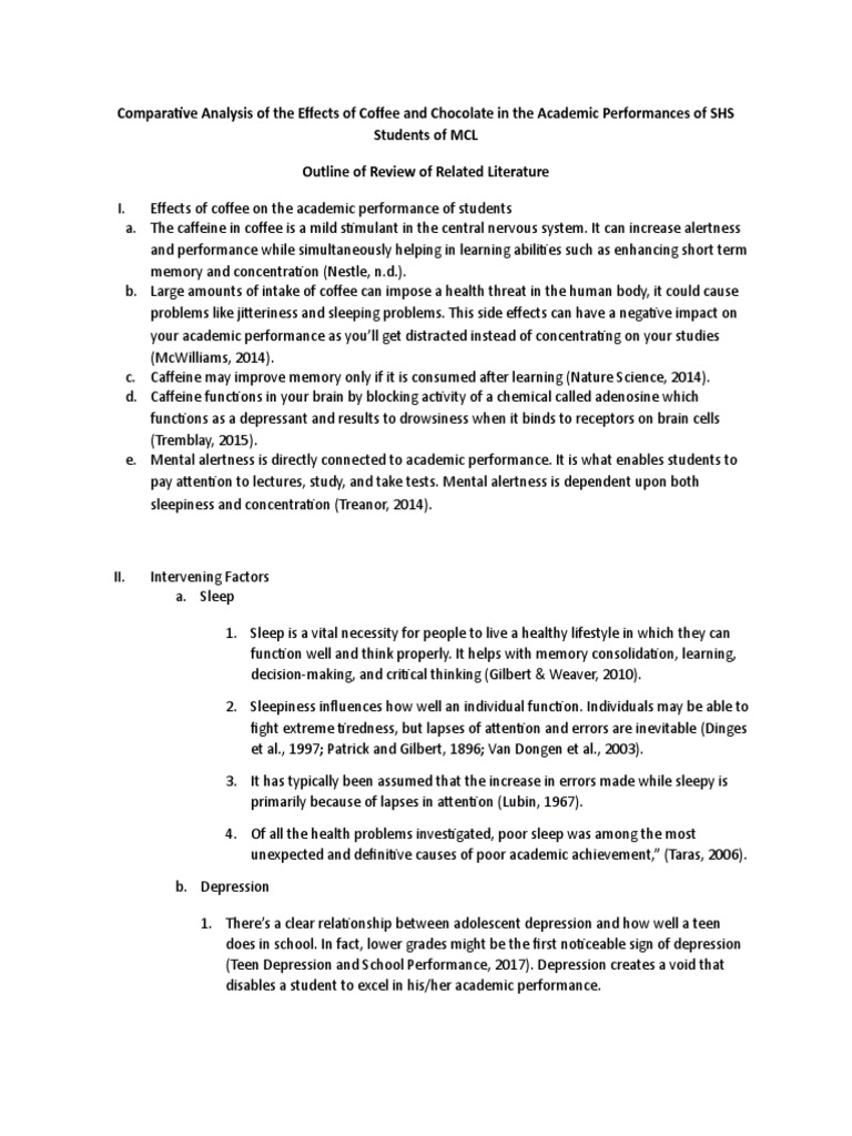 RRL Outline | PDF | Adolescence | Major Depressive Disorder