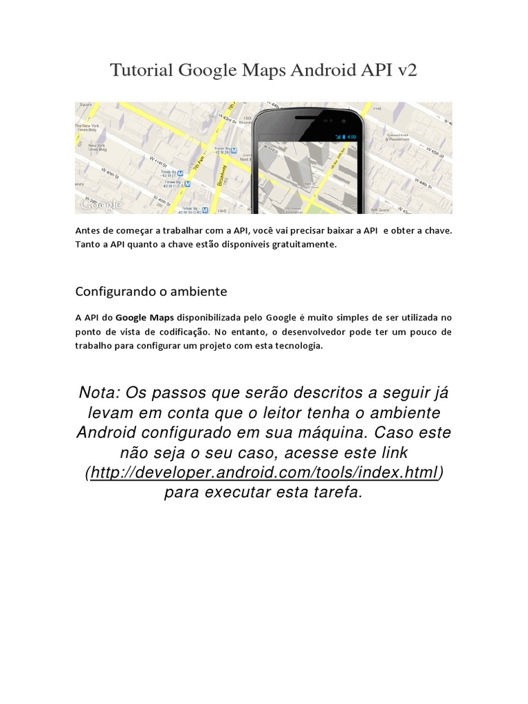 Tutorial Google Maps Android API v2 | PDF | Android (sistema operacional) | Google