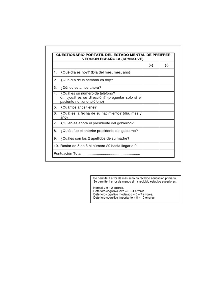 Escala Peffeifer | PDF