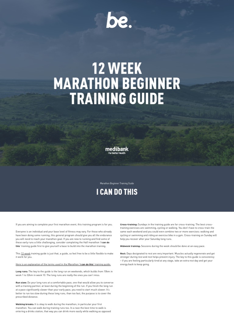 12 Week Marathon Beginner Training Guide: A Concise Program for ...