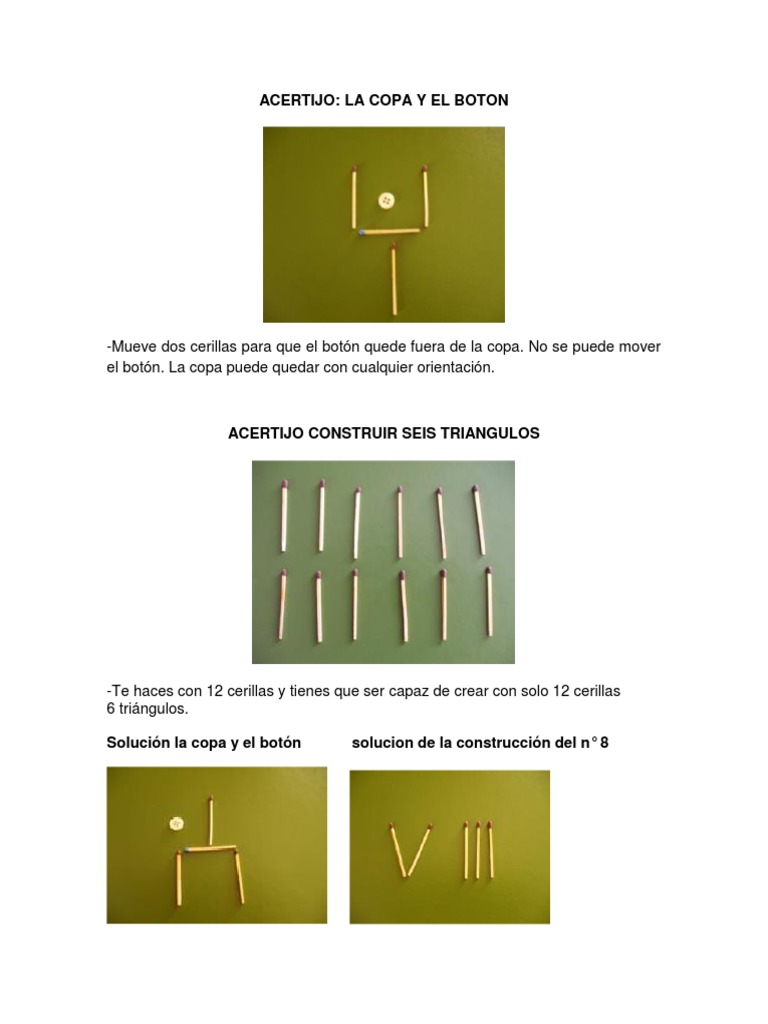 ACERTIJO | PDF | Métodos y materiales de enseñanza | Hogar, jardinería ...